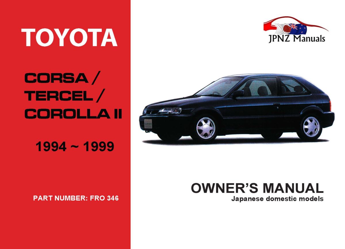 Toyota - Ractis Car Owners User Manual In English | 2005 - 2010