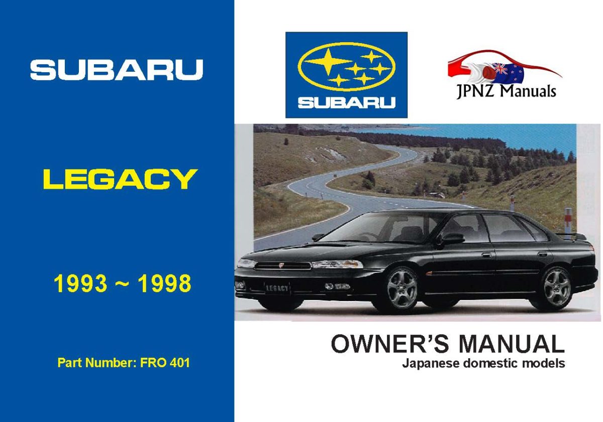 Subaru - Legacy car owners user manual in English | 1993 - 1998