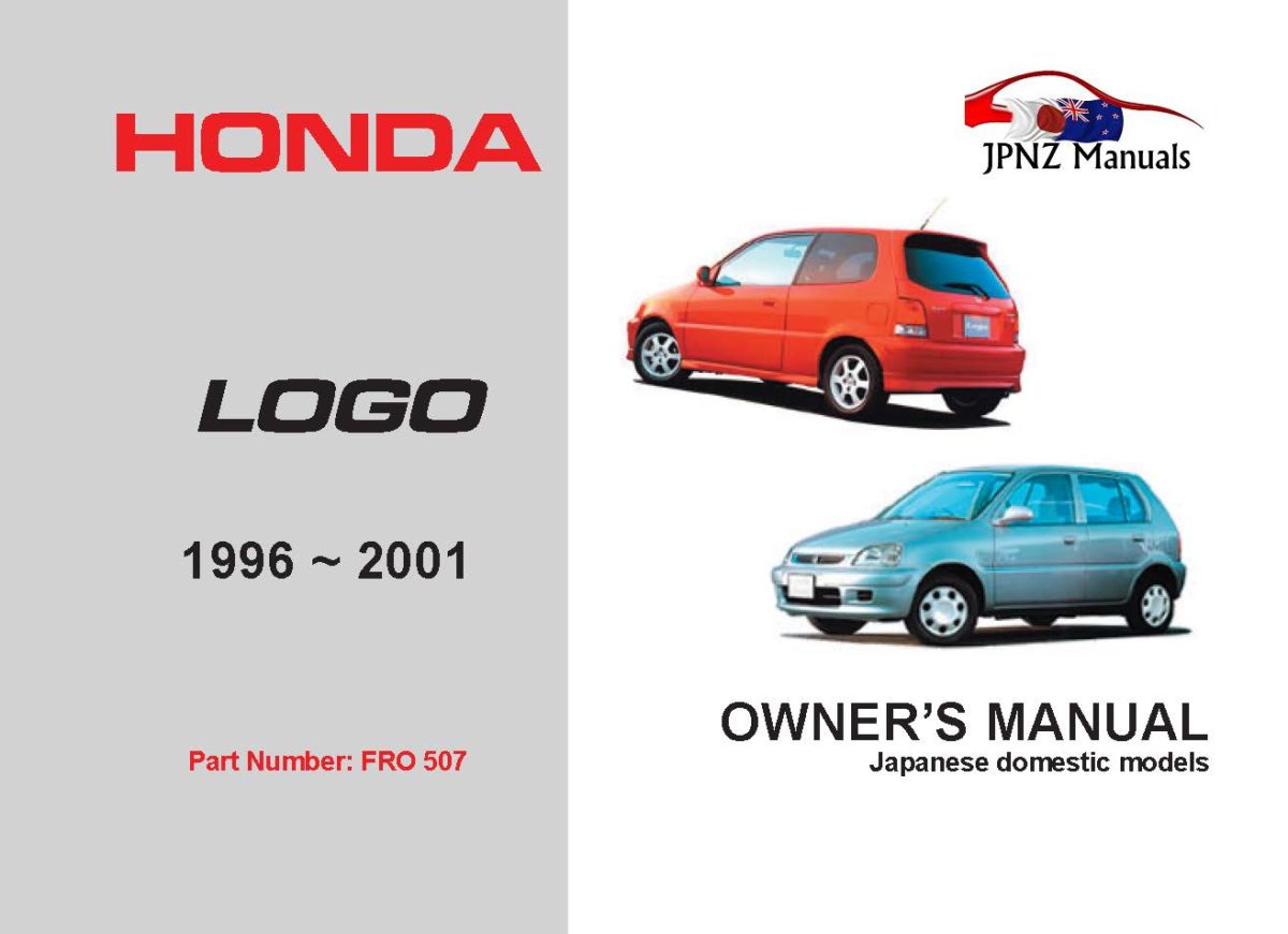 Honda - Logo Car Owners User Manual In English / 1996 - 2001