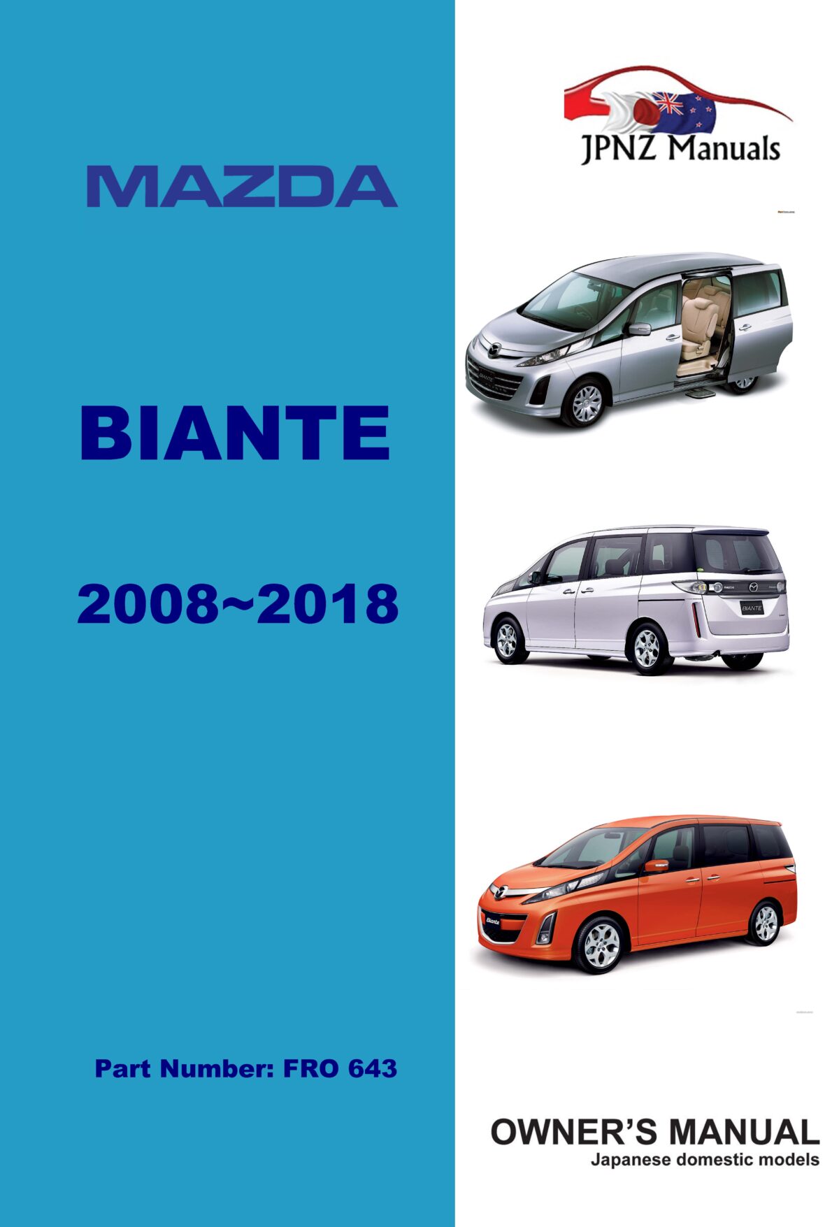 Mazda - Biante Owner's User Manual In English | 2008 - 2018