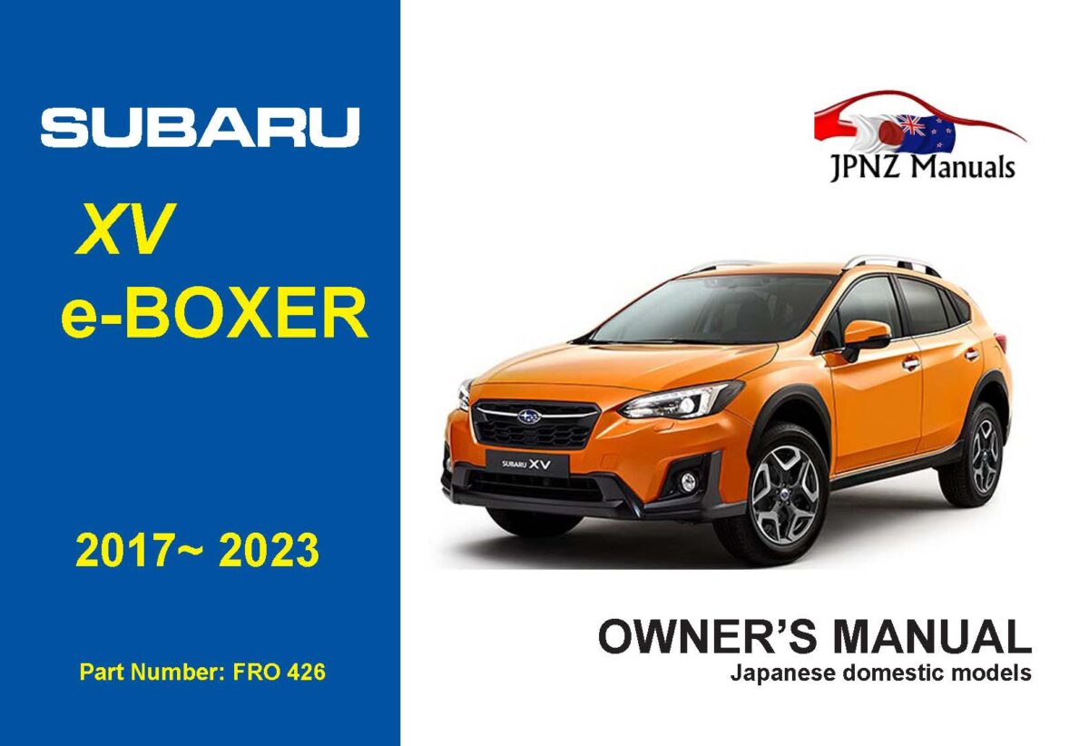 Subaru XV- e-BOXER user auto owners manual | 2017 - 2023