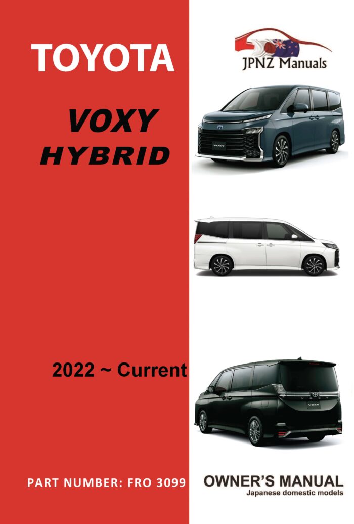 Toyota - Voxy Hybrid car owners user manual in English | 2022 - Current